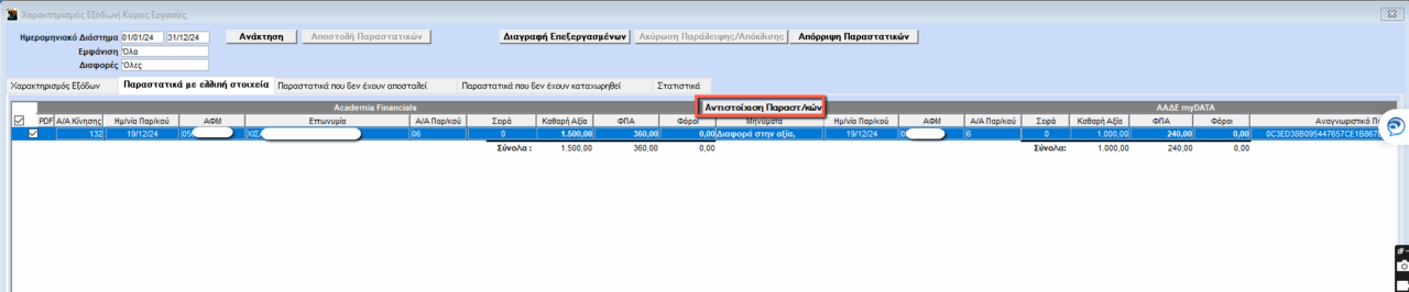 Oδηγός myDATA - Data Communication Λογιστική