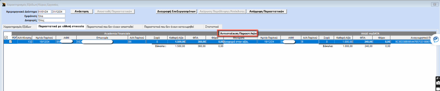 Oδηγός myDATA - Data Communication Λογιστική